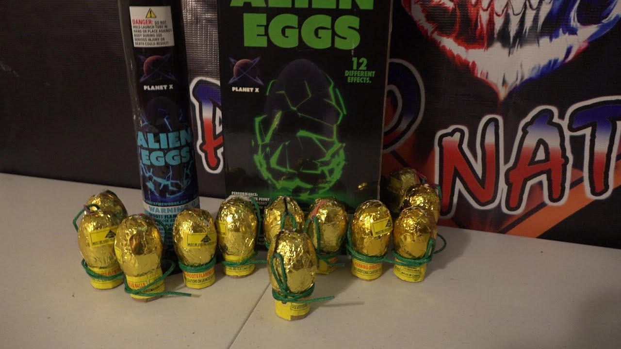 ALIEN EGGS BALL SHELLS - PLANET X FIREWORKS - YouTube