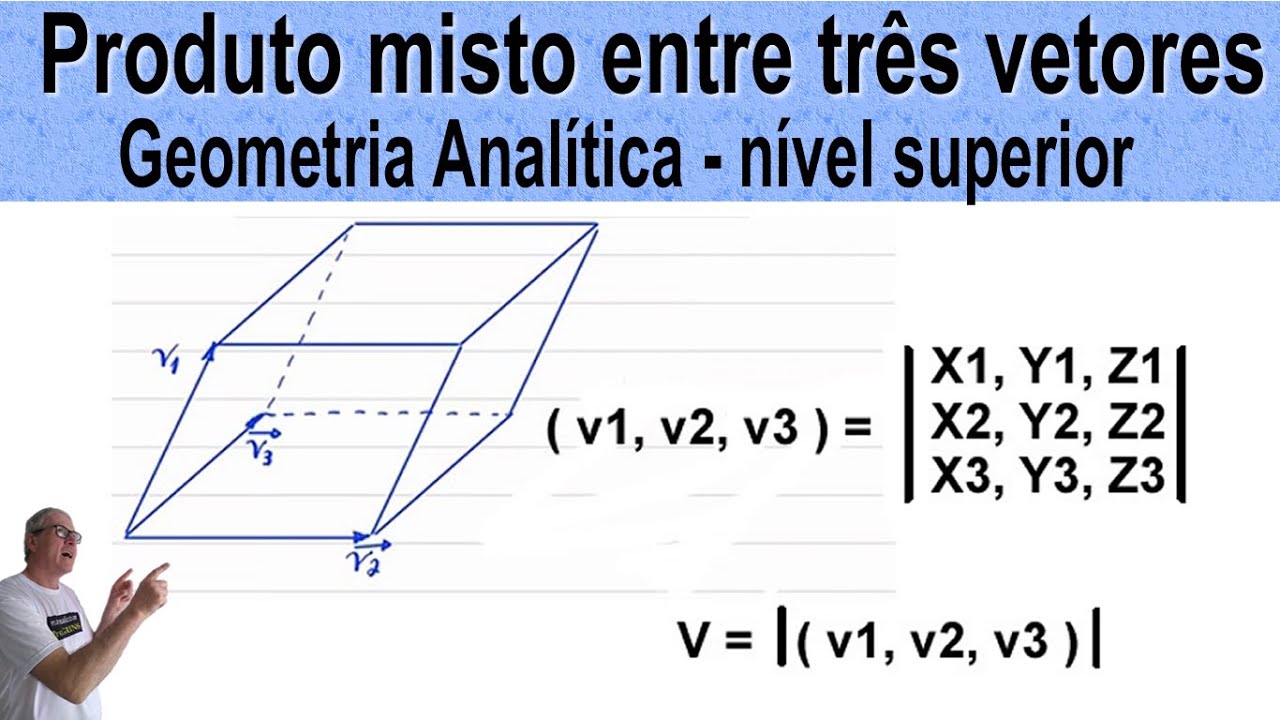 GRINGS - PRODUTO MISTO ENTRE TRÊS VETORES - GEOMETRIA ANALÍTICA - YouTube