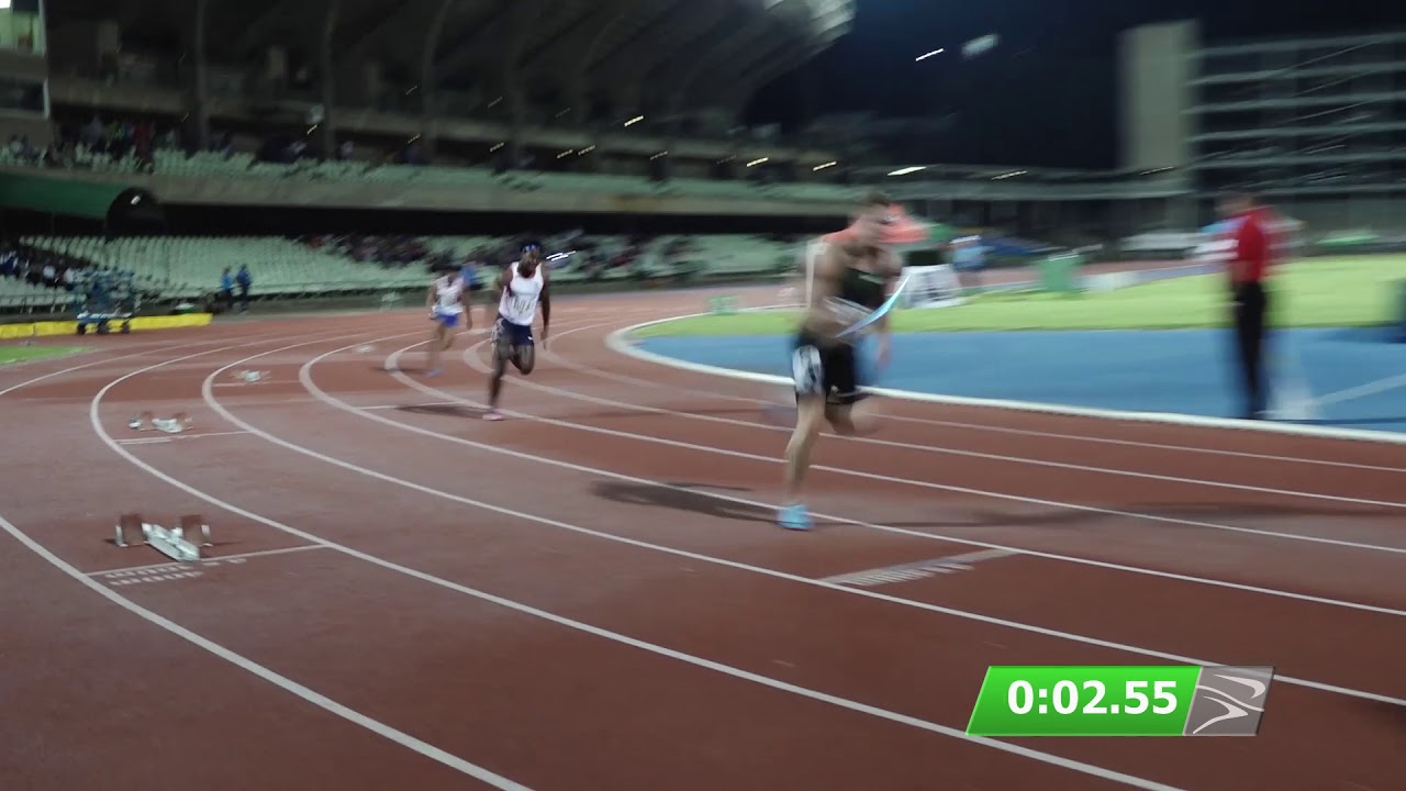 Akani Simbine anchors team SA to 4 x 100m Relay win - YouTube