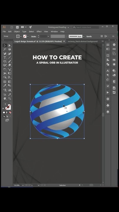 How to create a spiral orb in Illustrator #short #shortvideo # ...