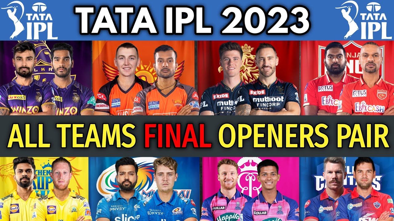 IPL 2023 All Team Best Opener Pair | All Team Opening Batsmen | Best ...