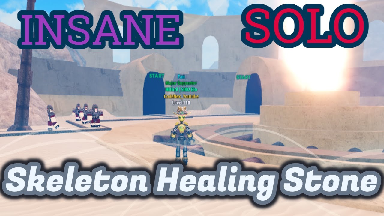 How to Beat Skeleton Healing Stone Insane Solo !!! ( Very good to farm ...