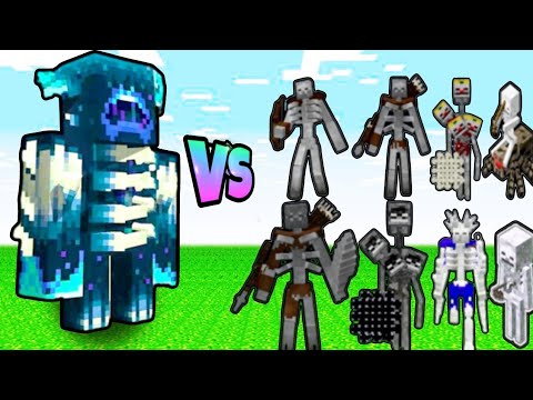 ULTRA WARDEN vs ALL SKELETONS KING minecraft - YouTube