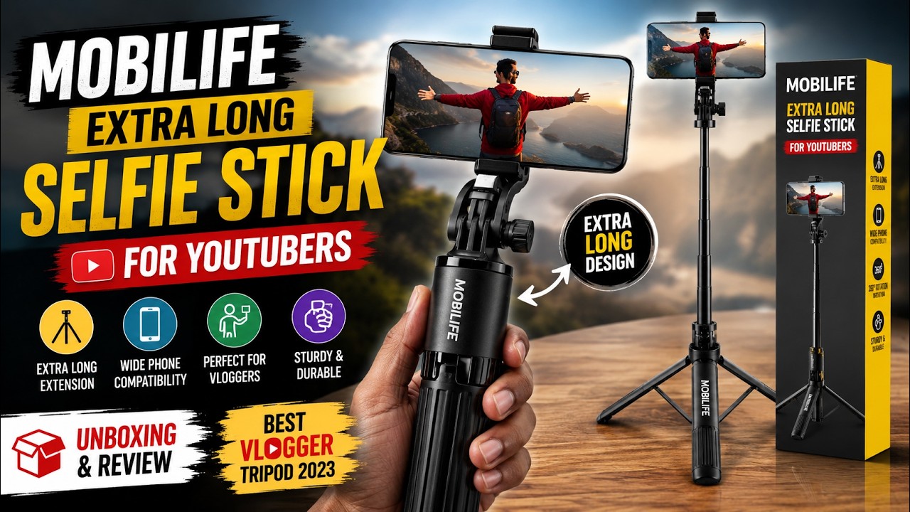 Mobilife extra Long Selfie Stick | Best Professional Tripod 2023 for ...