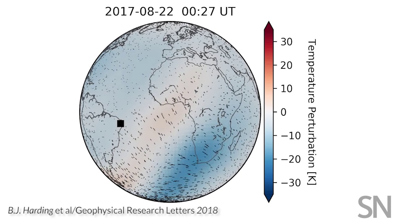 How a solar eclipse triggered a wave in the upper atmosphere | Science ...