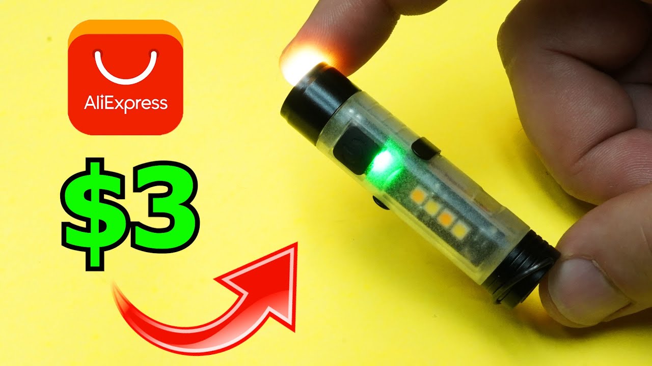 Mini EDC Flashlight 10+ functions $3 from Aliexpress - YouTube