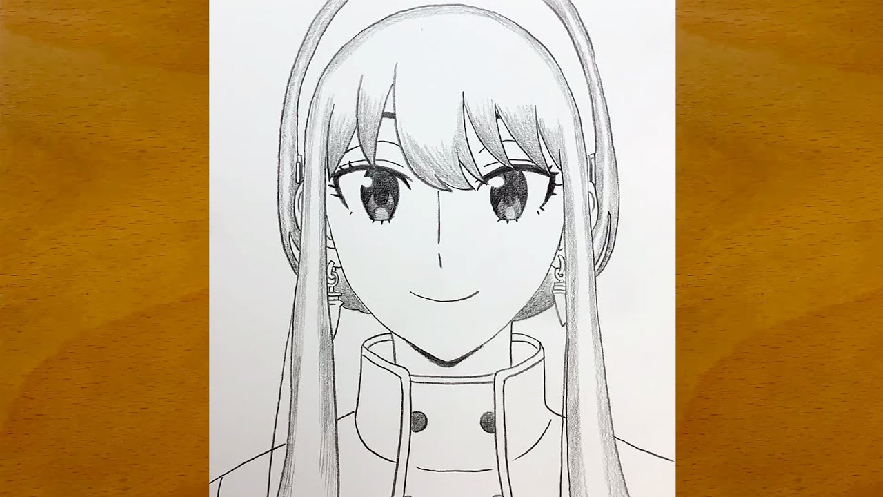 Anime sketch | how to draw yor forger from SPY×FAMILY I step by step I ...