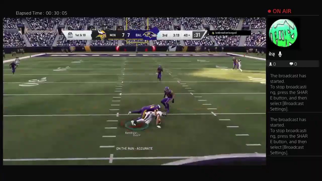 First madden game play - YouTube
