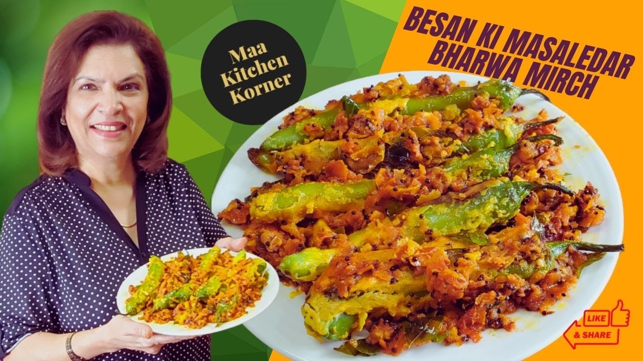 Besan Masala Mirch | Masaledar Bharwan Mirch | Bharli Mirch | Stuffed ...