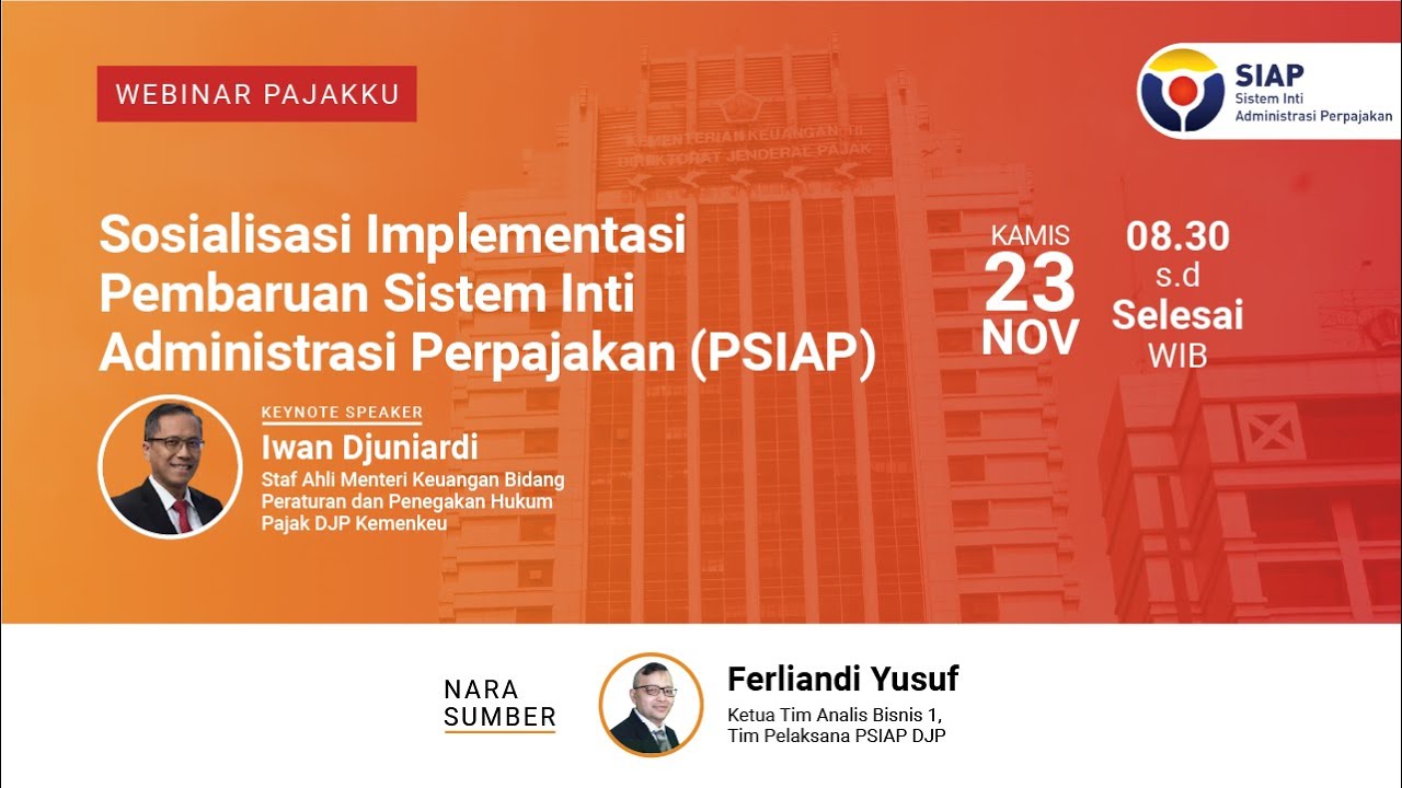 Webinar Pajakku: Sosialisasi Implementasi Pembaruan Sistem Inti ...