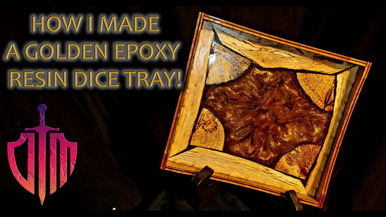 How I Made A Golden Epoxy Resin Dice Tray - YouTube