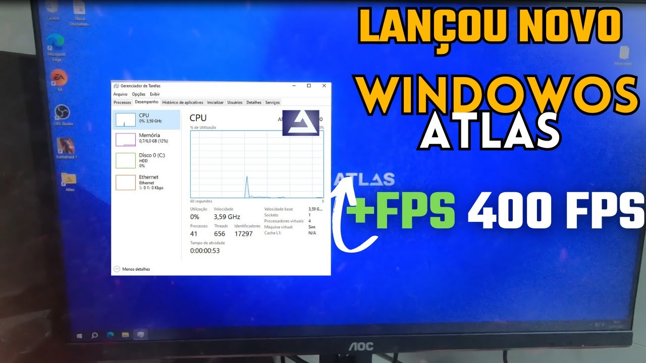 Como Instalar windows 10 Atlas OS GAMER OTIMIZADO | 2024 - YouTube