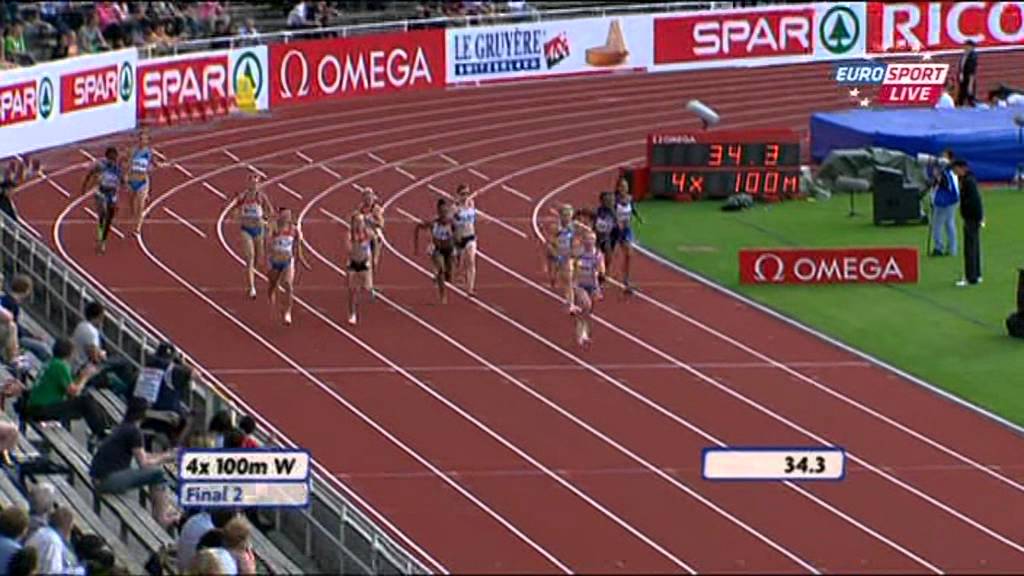 4x100 Relay Women 2 Heat European Team Championships 2011 Stockholm ...