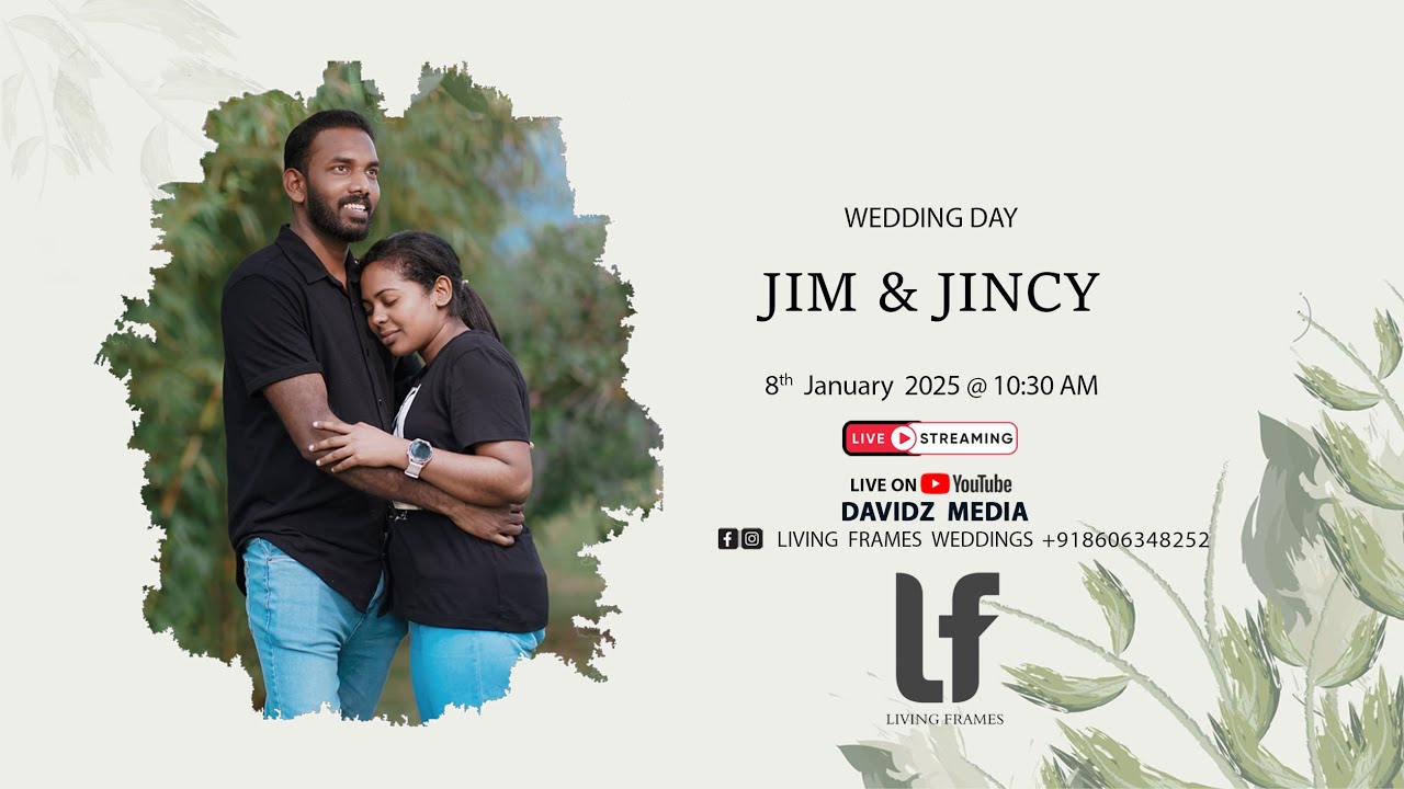 WEDDING CEREMONY LIVE - JIM ️ JINCY || 8 JANUARY 2025 - YouTube