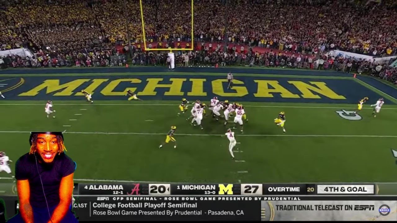 Reacting to #4 Alabama vs #1 Michigan 2024 College Football Playoffs ...