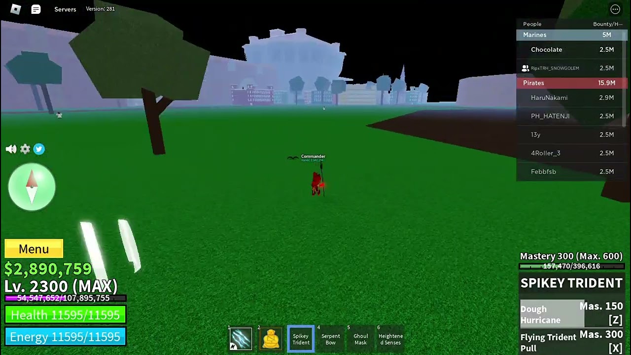 spikey trident showcase (blox fruits) - YouTube