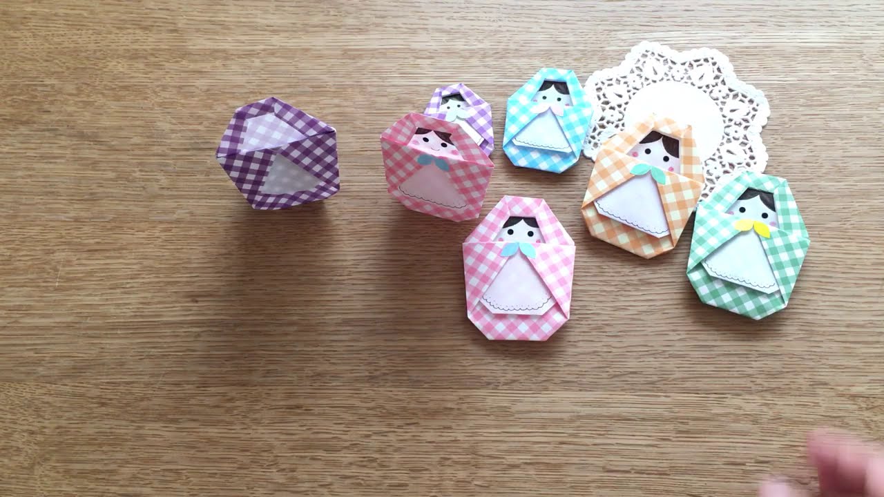 折り紙 マトリョーシカ ＊ How to make origami matryoshka - YouTube