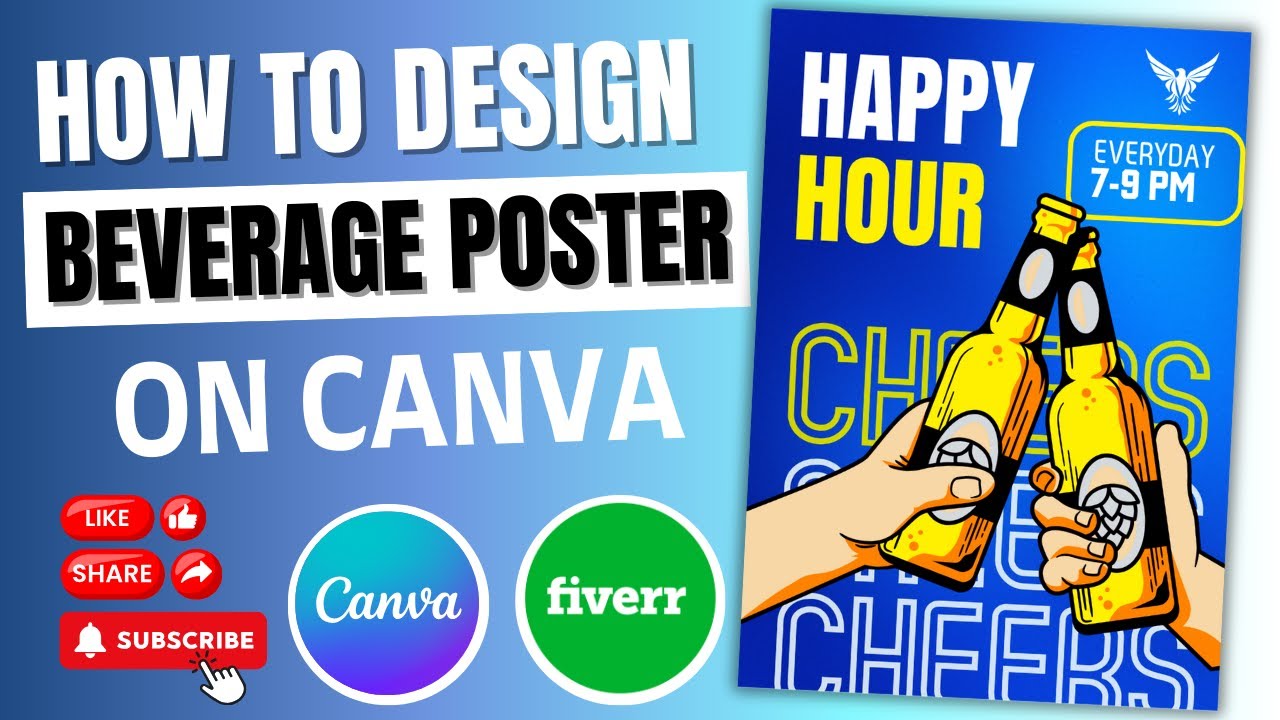 How to design beverage poster on Canva ( step-by step tutorial)! - YouTube