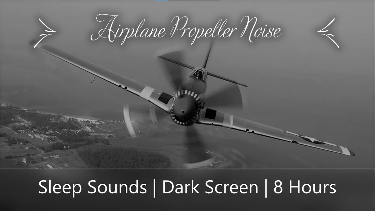 Airplane Propeller Sound Effect For Relaxing And Sleeping | DARK SCREEN ...