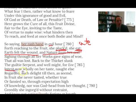 ENG 340 Let's Read Paradise Lost 9 The Seduction of Eve