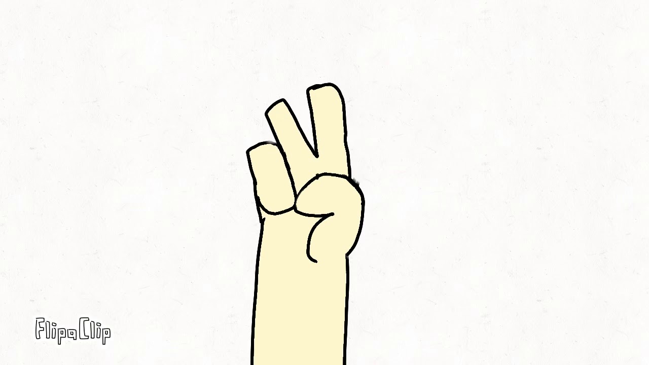 Short fist and peace sign animation - YouTube
