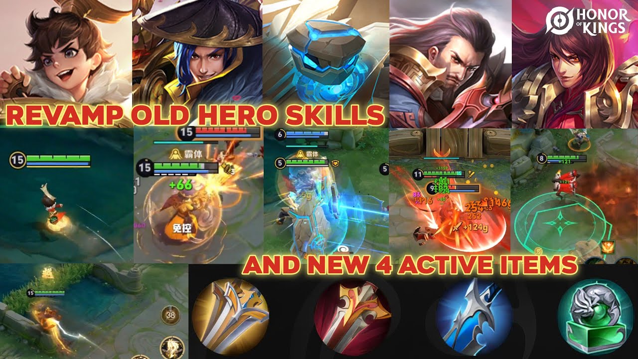 HoK Update Revamp Old Hero Skills & New 4 Active Items | HoK CN S40 ...