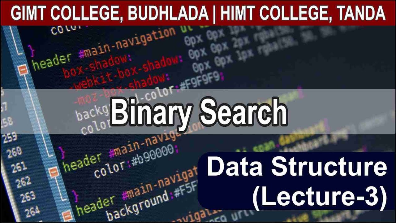 Binary Search in Data Structure by #gimtbudhlada for BCA, B.Sc(IT), M ...