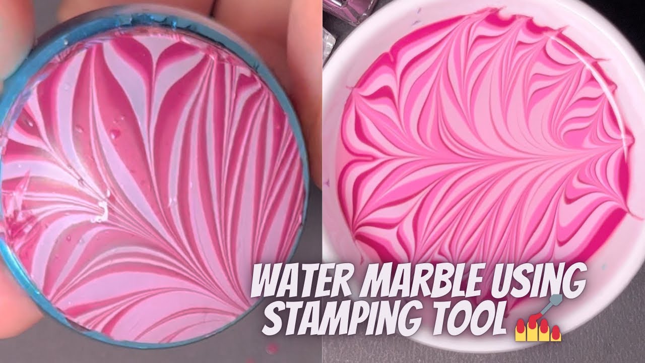 Water Marble Using Stamping Tool Hack🦋 ️| Water Marble Hack at home for ...