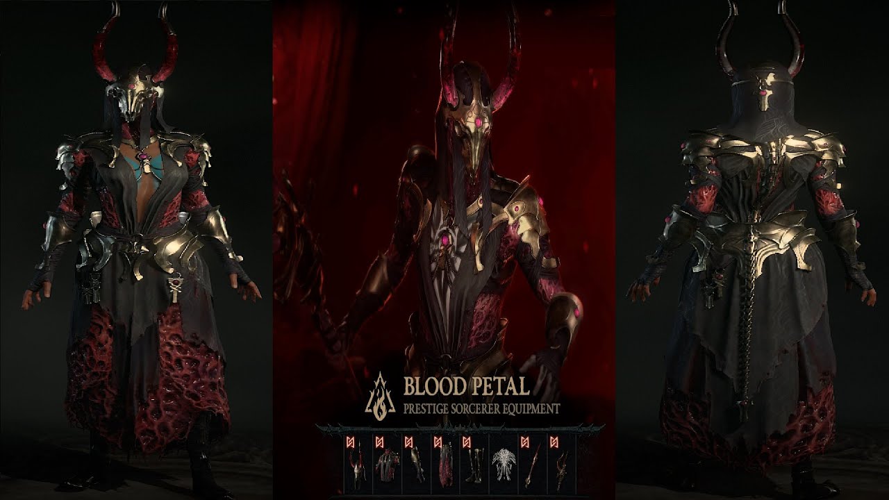 Sorcerer Set Blood Petal! | Diablo 4 Cosmetic Showcase! - YouTube