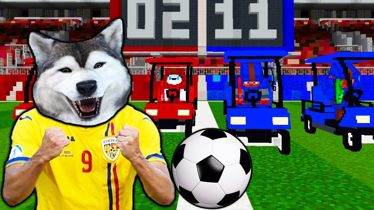 FOTBAL CU MASINI IN MINECRAFT! - YouTube