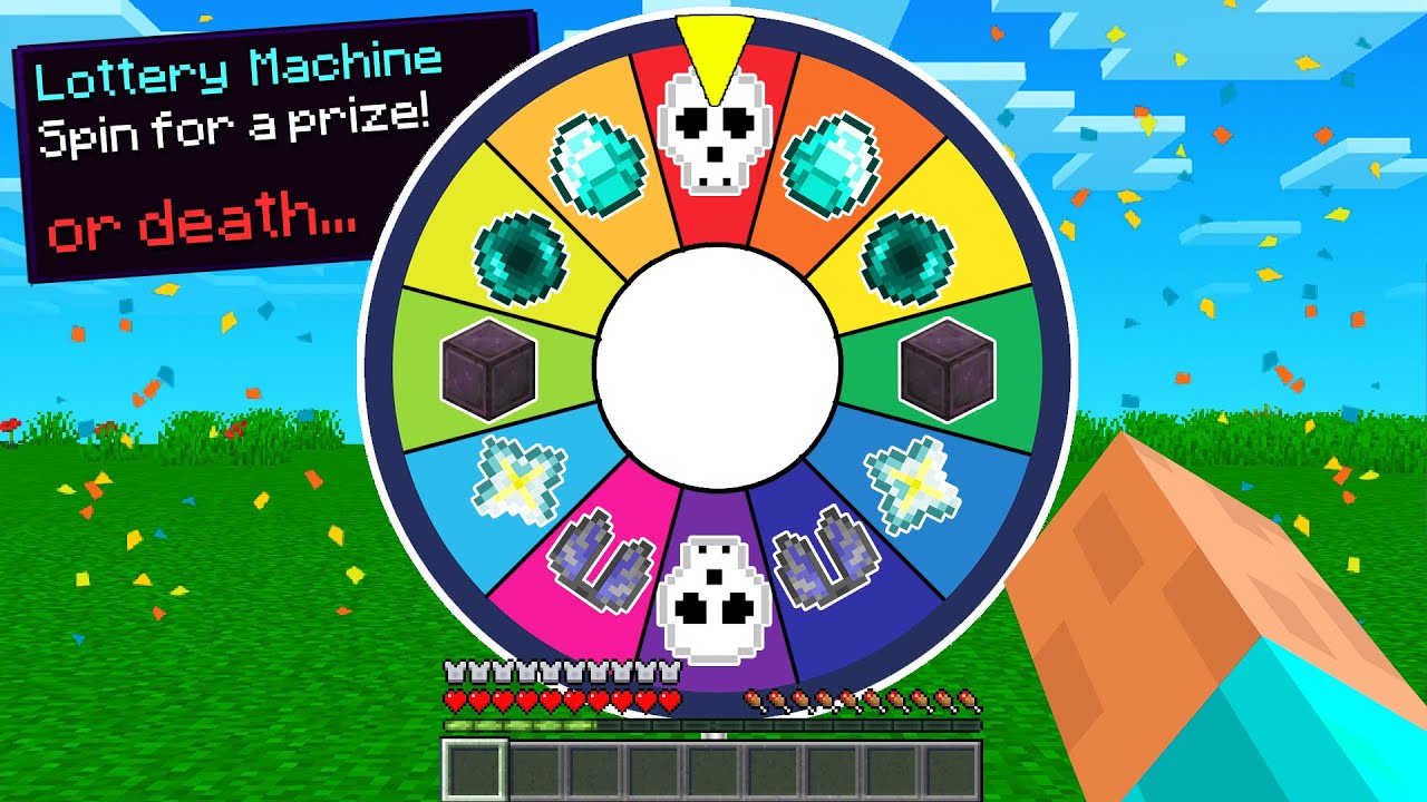 Minecraft But A LOTTERY MACHINE Decides My FATE! - YouTube
