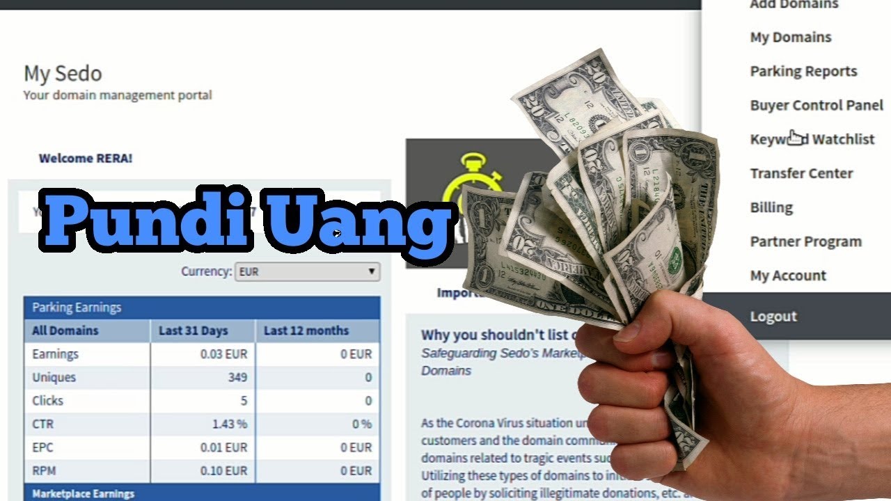 Menghasilkan Pundi Dollar Dari Parkir Domain - YouTube