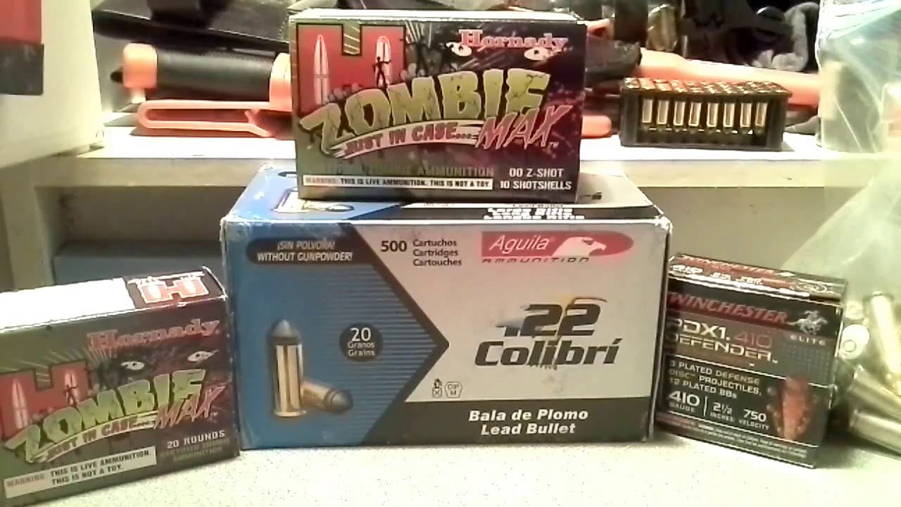 Ammo Score 12 Gauge 22lr 45acp 38 Special Zombie Rounds - YouTube