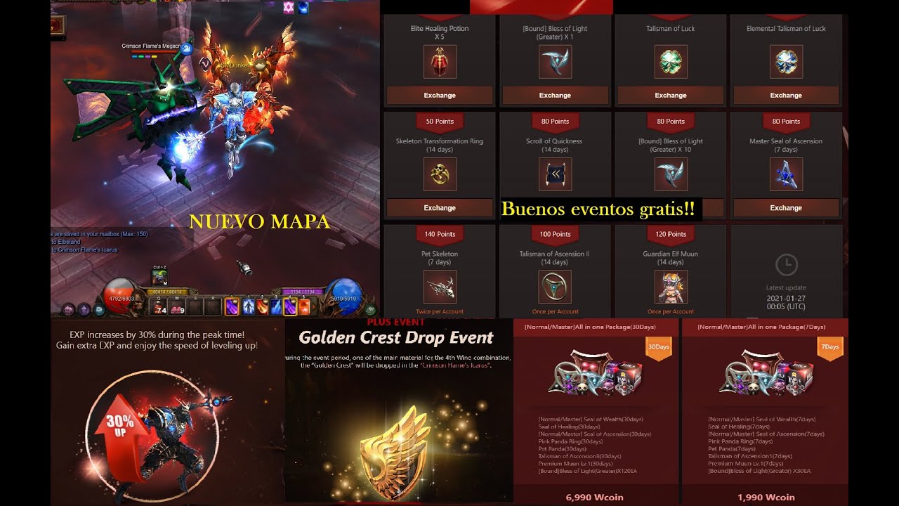 NUEVO MAPA CRIMSON ICARUS!!! / Full eventos!! / Mu Online Webzen - YouTube