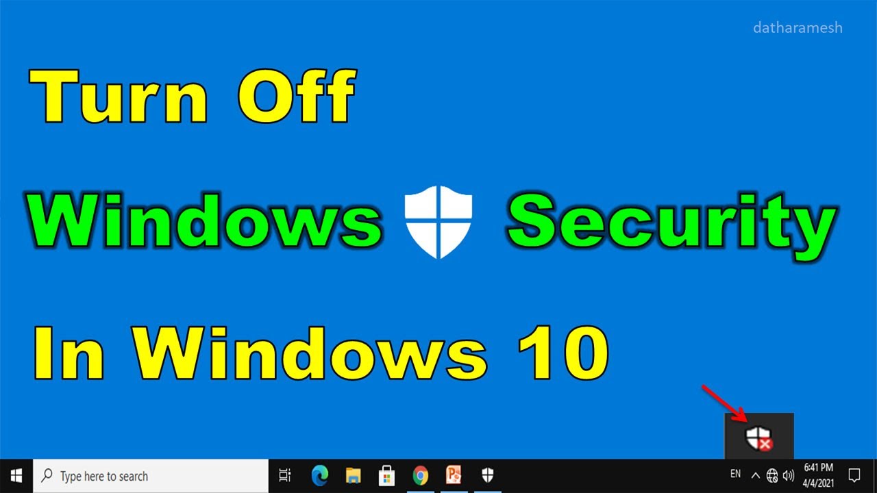 How to Turn Off Windows Security In Windows 10 - YouTube