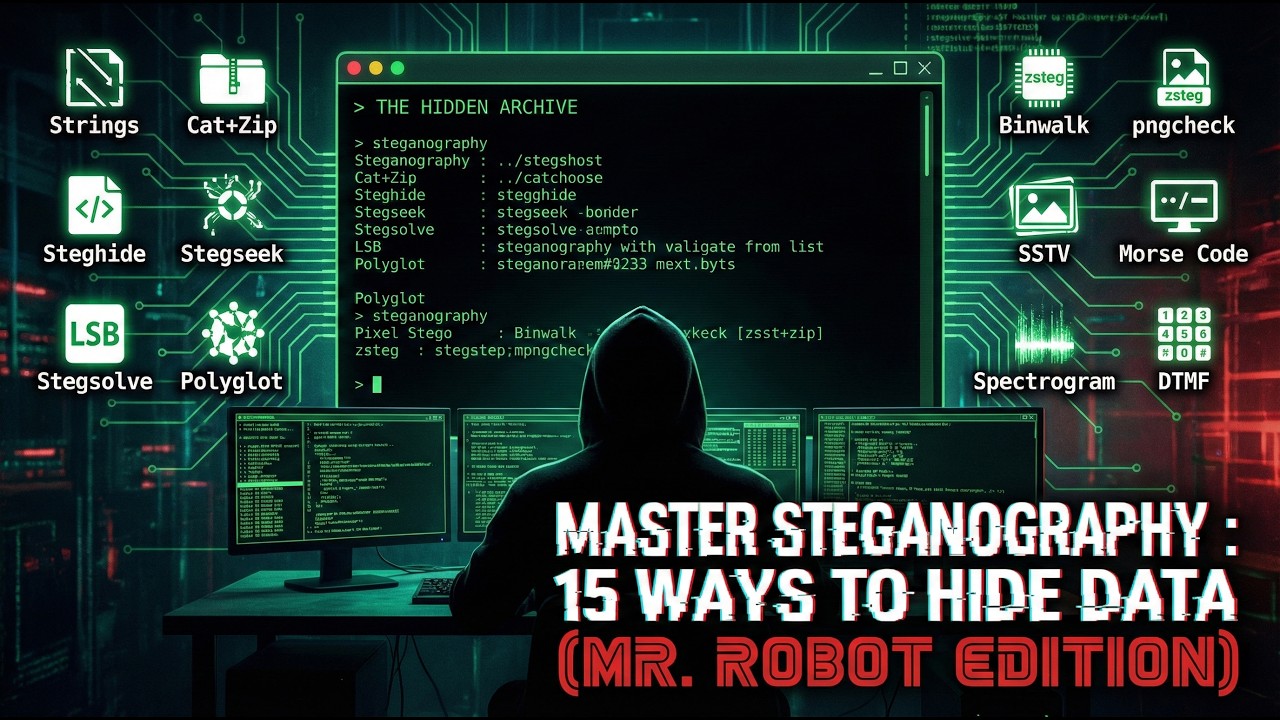 Master Steganography : 15 Ways to Hide Data (Mr. Robot Edition) - YouTube