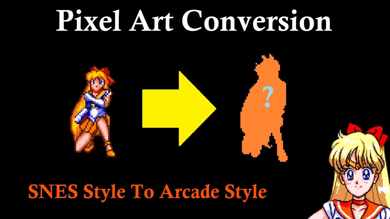 🎨 Sailor Venus Crouch Turn Frame Pixel Art Conversion From SNES To ...