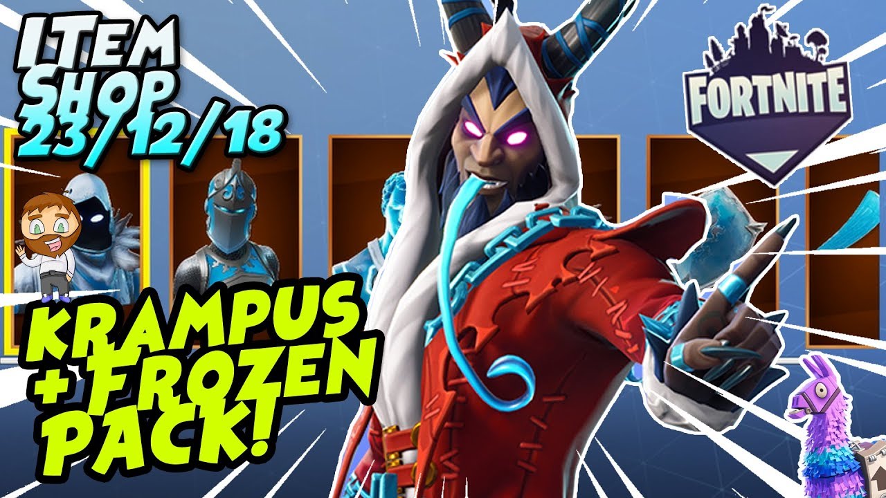 Fortnite Item Shop FROZEN LEGENDS SET! *NEW* KRAMPUS SKIN GAMEPLAY ...