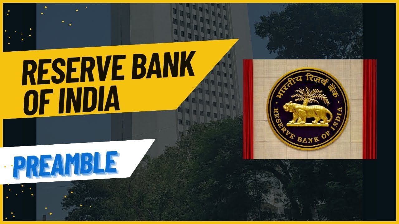 Preamble of The Reserve Bank of India | RBI ka Preamble l Central Bank ...