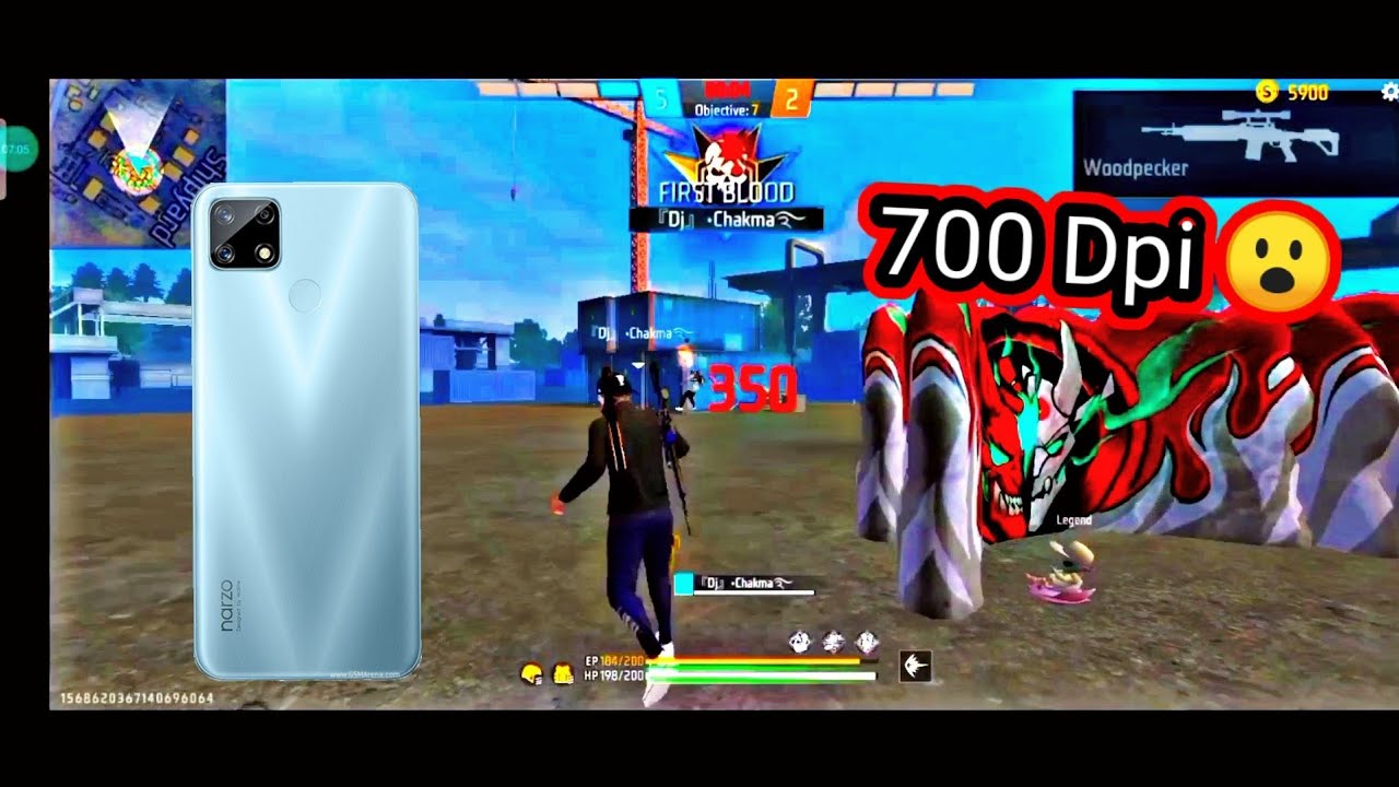 99% headshots Rate 700 Dpi 😮 Use Coustom [ ] 🎯⚙️ Free Fire 🔥 Narzo 20 ...