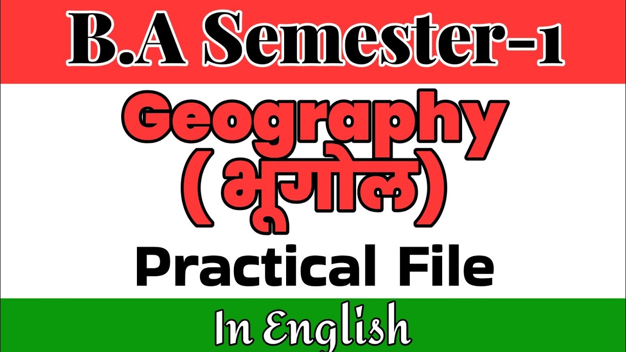 BA semester first Geography practical file in English | For all ...