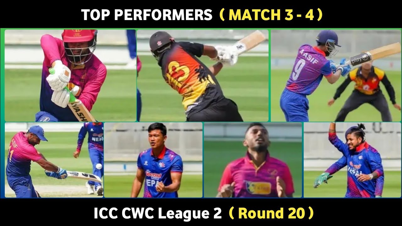 Top Performers Of Day 3 & 4 | ICC CWC League 2 Round 20 | PNG vs NEP vs ...