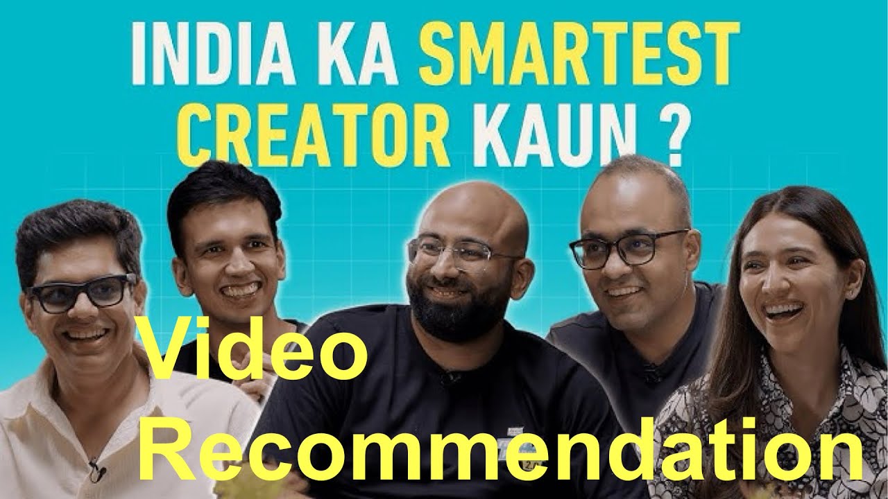 Content Creation Masterclass Video Recommendation |Soch Virat| @tanmaybhat - YouTube