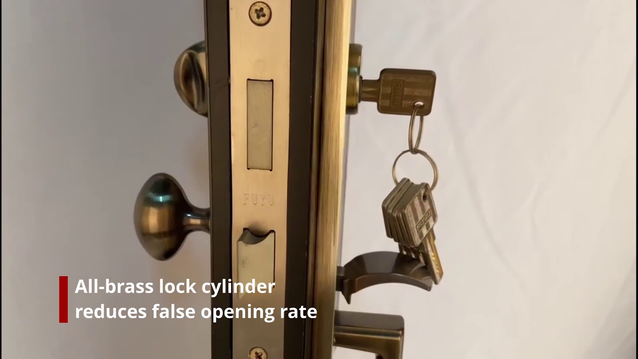 Zinc Alloy Antique Bronze American Standard Cylinder Entrance Handleset ...