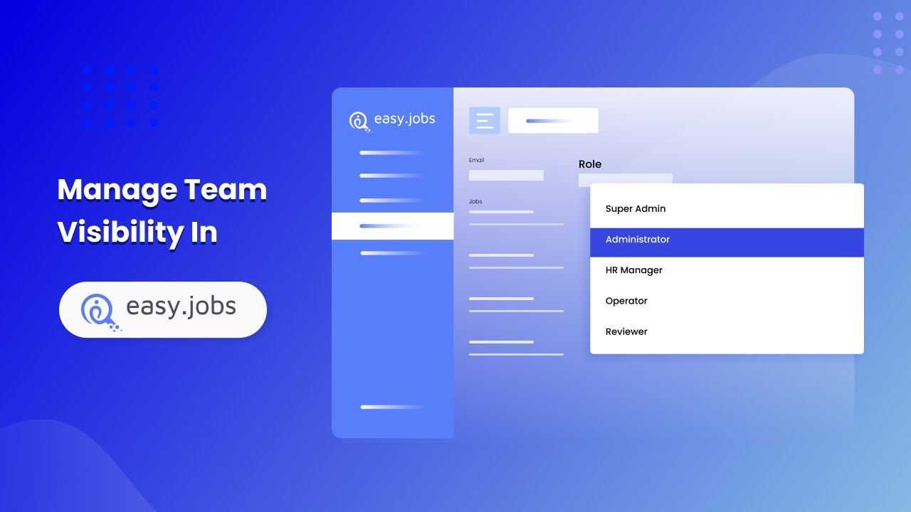 How To Manage Team Visibility Permission In easy.jobs - YouTube