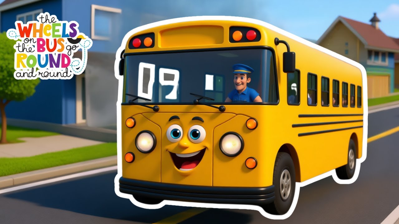 Wheels on the Bus 🚌 | Popular Nursery Rhyme for Kids | 2D Animated Song ...