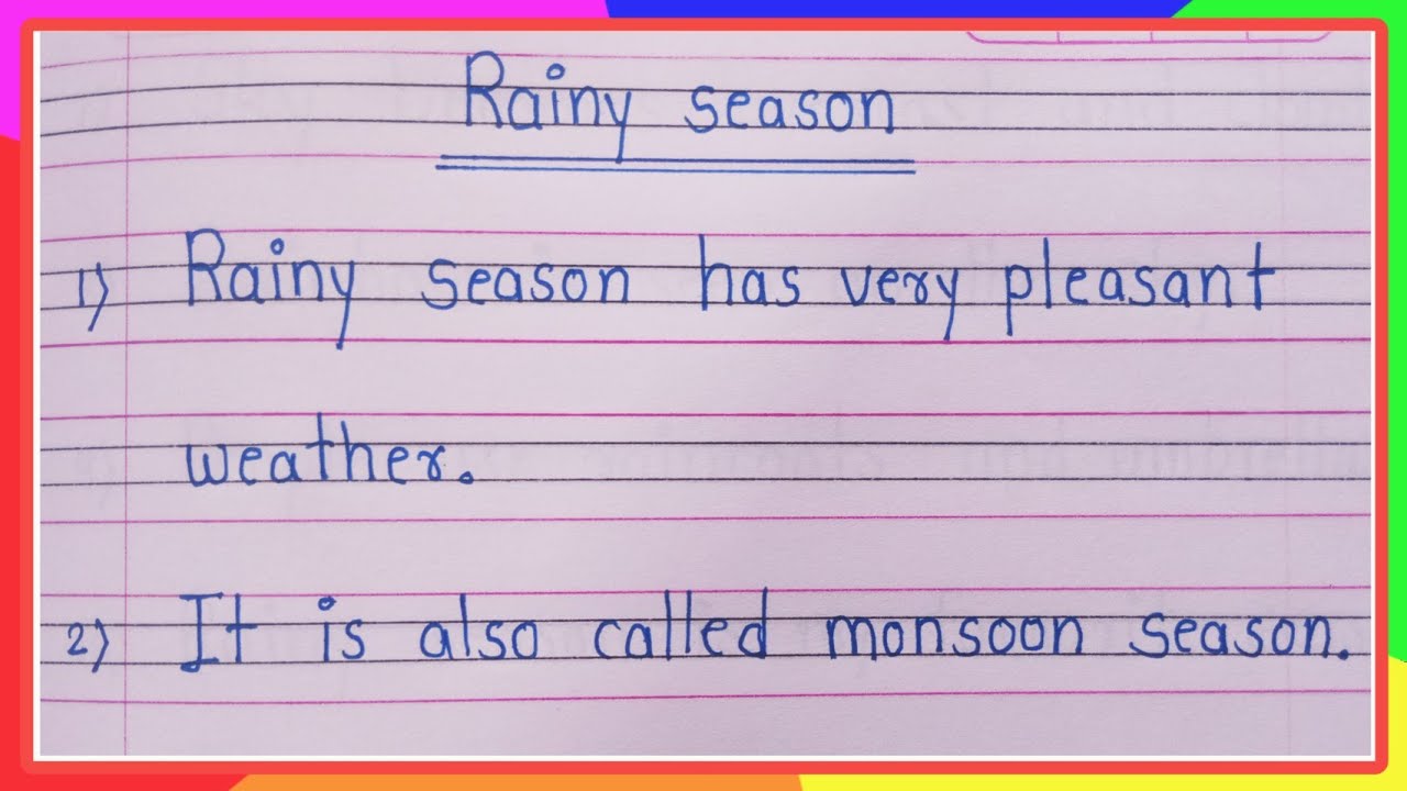 Essay On Rainy Season || 10 Lines On Rainy Season || Monsoon Season ...