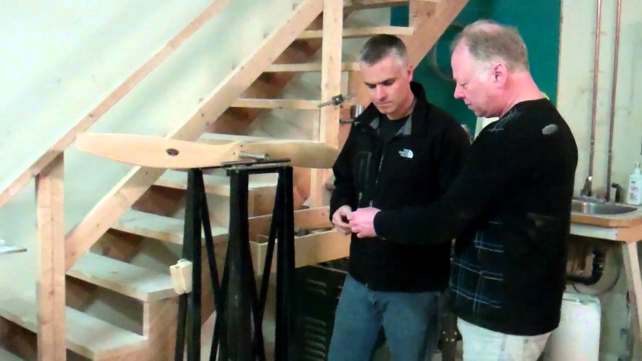 Balancing a wood paramotor propeller at GSC props in Canada - YouTube