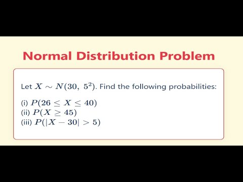 Normal Distribution Problem Solved | Find Probabilities using Z-Score ...