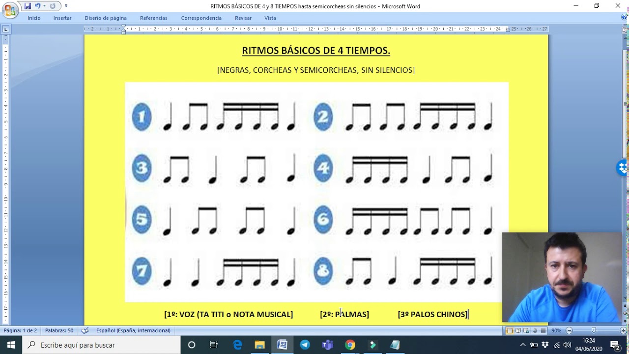 RITMOS BÁSICOS 4 TIEMPOS - YouTube